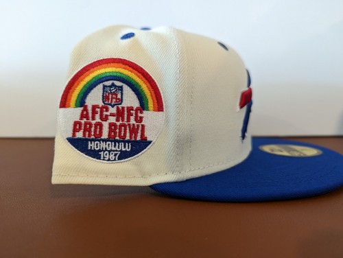 New Era 59FIFTY Buffalo Bills 1987 Pro Bowl White Dome Blue Green UV 7 ...