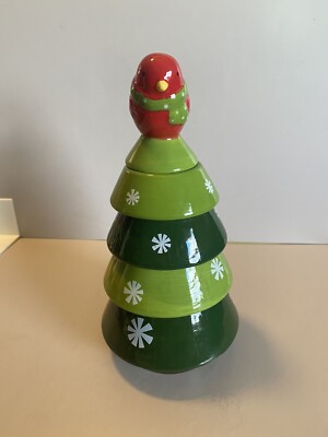 Pier 1 Imports Ceramic Christmas Tree Holiday Measuring Cups | eBay