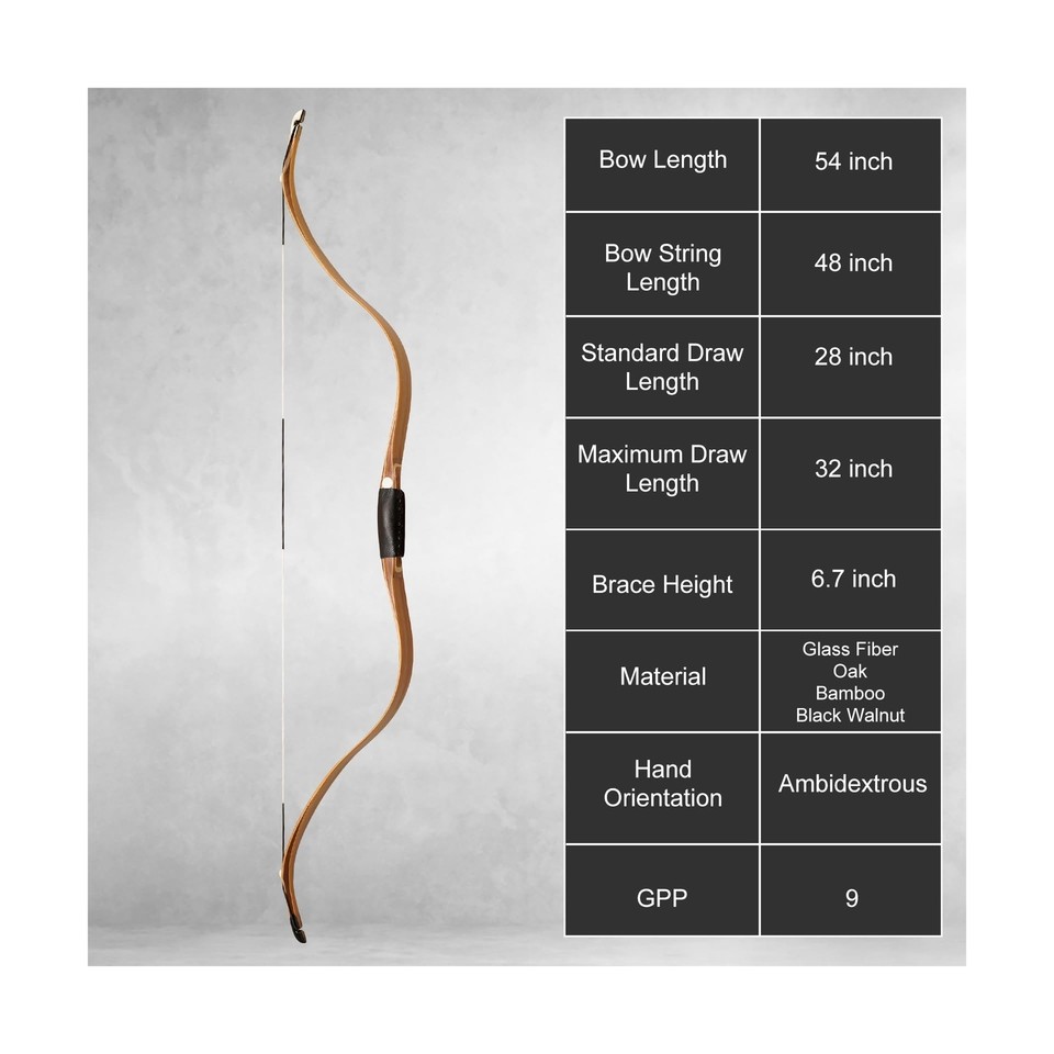 AF Archery Tatar Recurve Bow, Traditional Laminated Horse Bow for ...