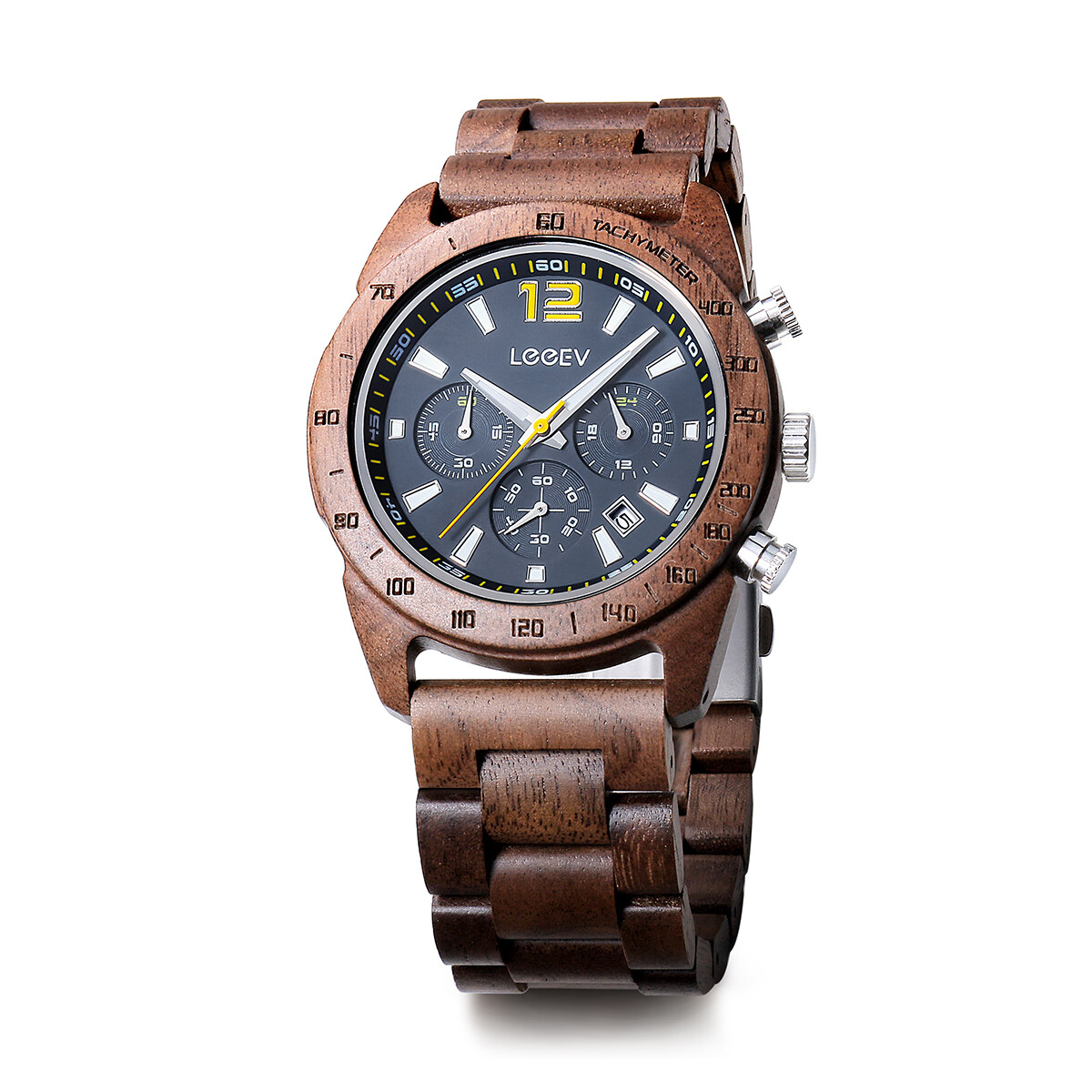 LEEEV Men's Wooden Watch for Men Relogio Masculino Xmas Gift for Men ...