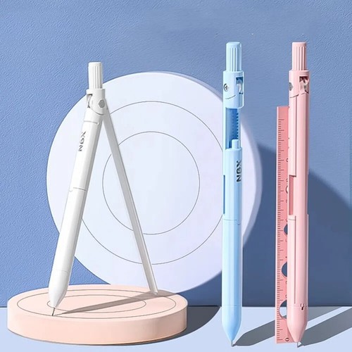 3-in-1 Compass Pencil Ruler Kit Drawing Compasses Tool School Office | eBay