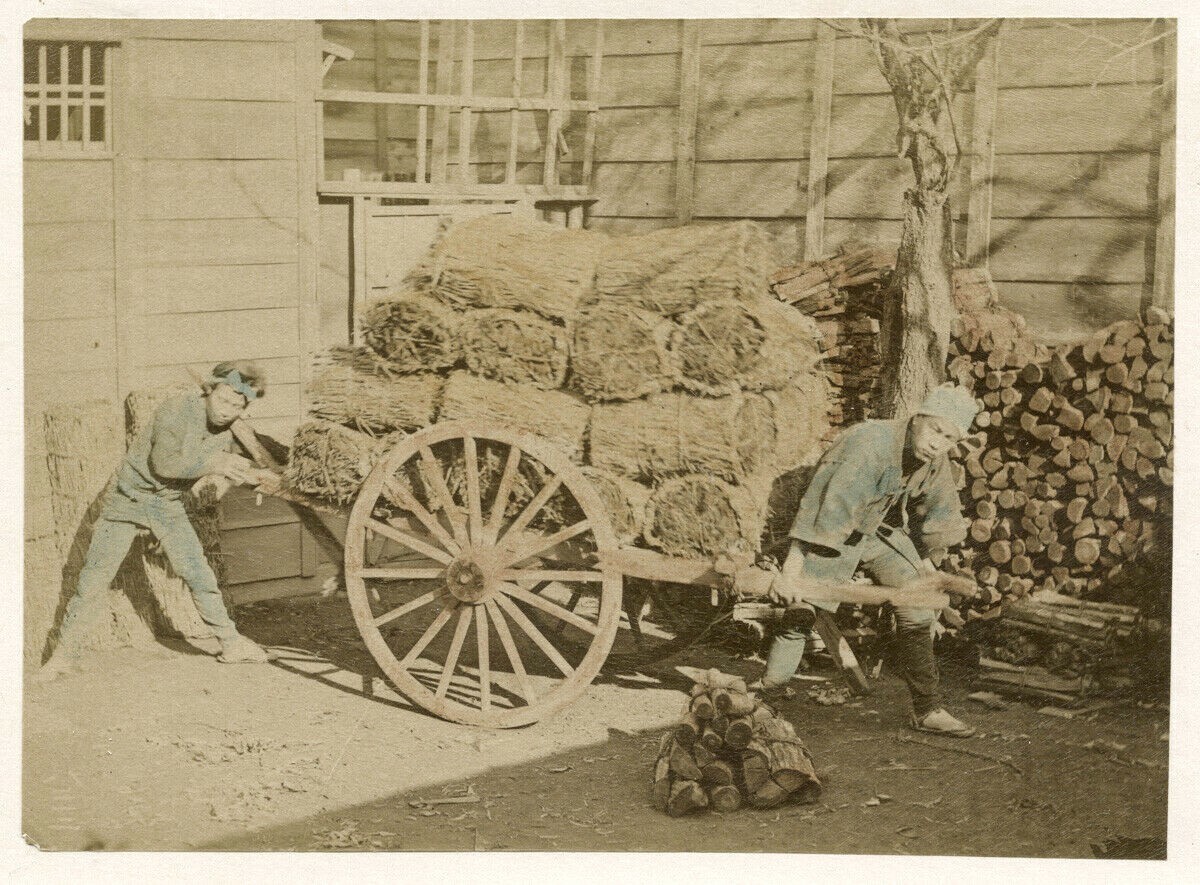 c.1880's PHOTO - JAPAN FULLY LADEN HAND CART | eBay