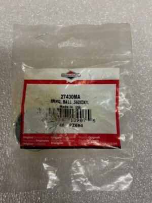 Genuine Briggs & Stratton 27430MA BRNG, Ball .562IDX1. (NLA) | eBay
