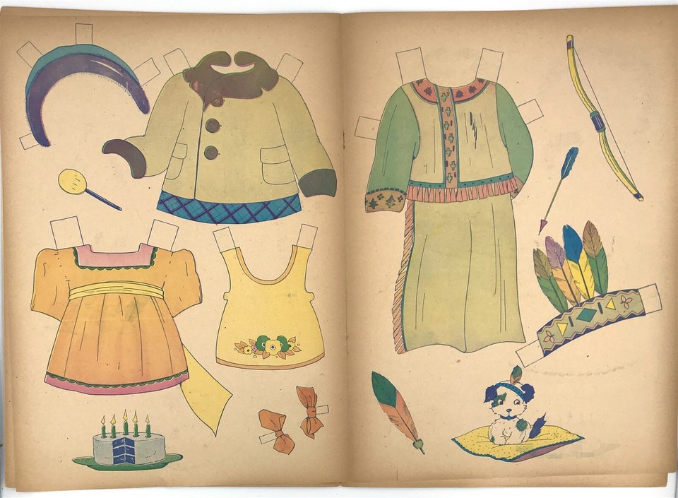 "The Playtime Twins" Un-Cut Paper Doll Book 1930s | eBay