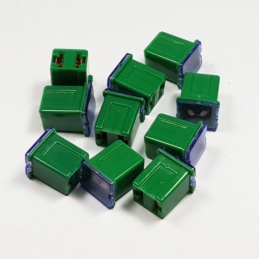 J CASE JCASE FUSE 40 A AMP 40A GREEN LOW PROFILE FEMALE PUSH IN ...