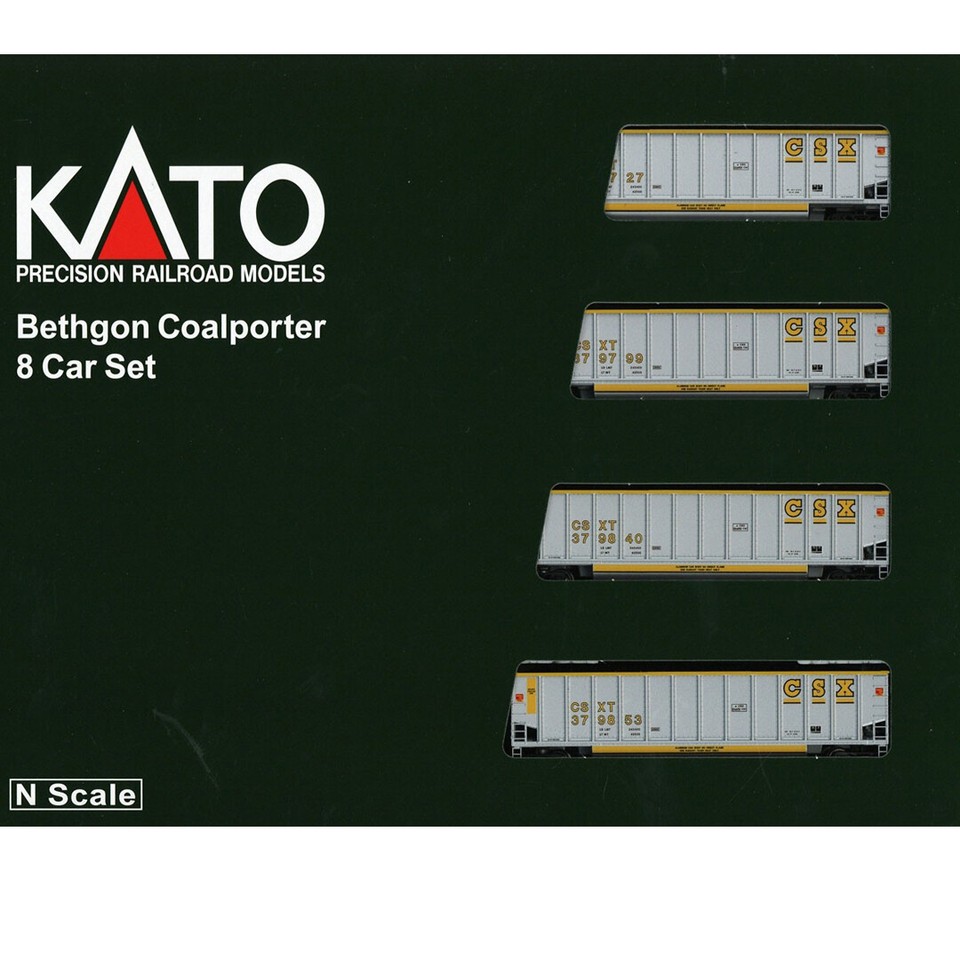 Kato 106-4632 Bethgon Coalporter, CSX (8) Car Set N Scale | eBay