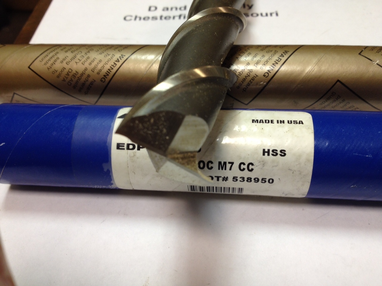 Fastcut 1" X 1" X 6" X 8-1/2", 2 FLUTE, CC, M7, HSS, END MILL, Made-In ...