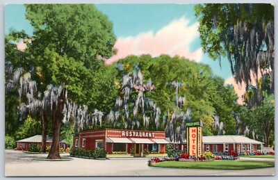 Postcard GA Eulonia Georgia Mossy Oaks Motel And Restaurant B26 | eBay