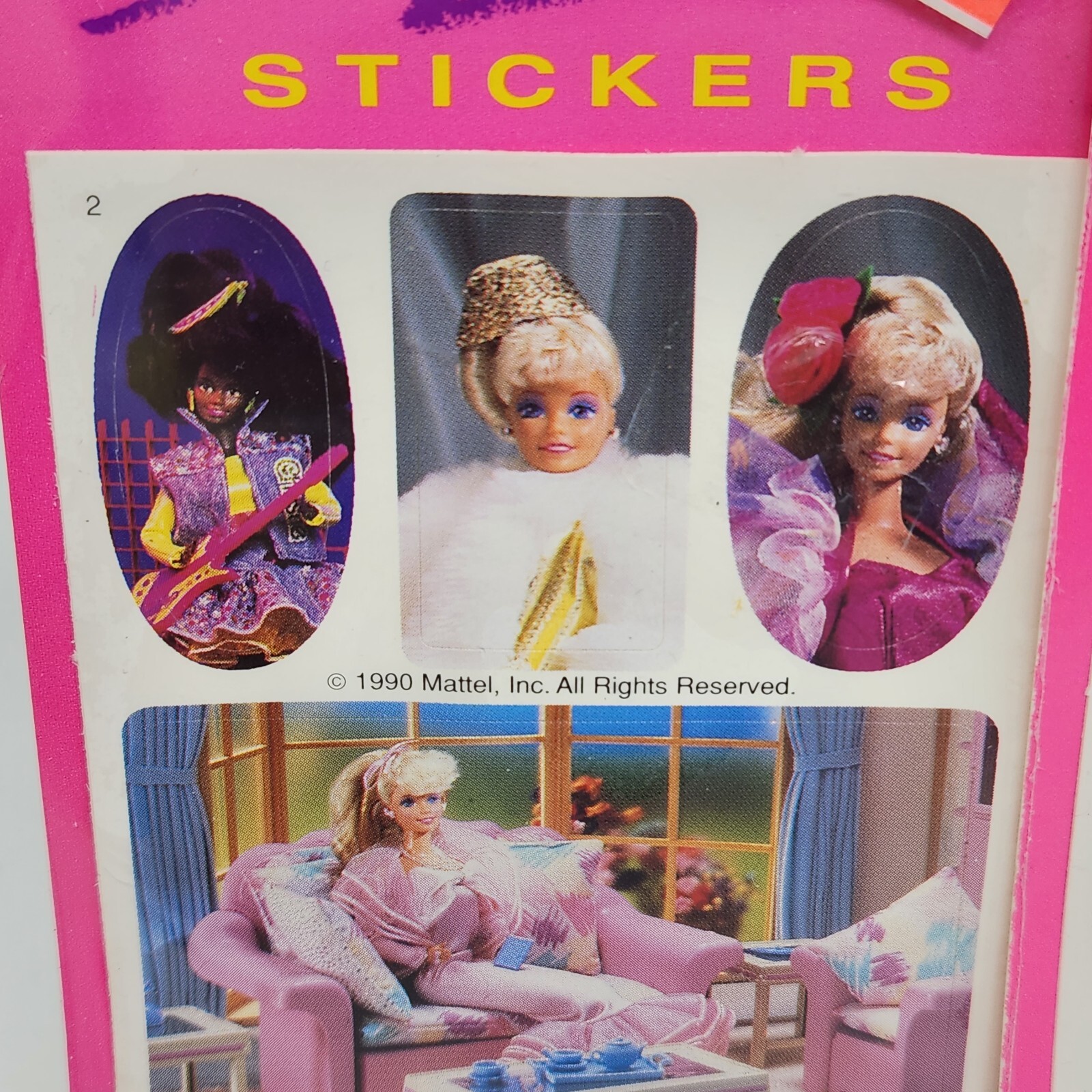 2 PACKS OF VINTAGE 1990 MELLO SMELLO BARBIE DOLL STICKERS NEW IN ...