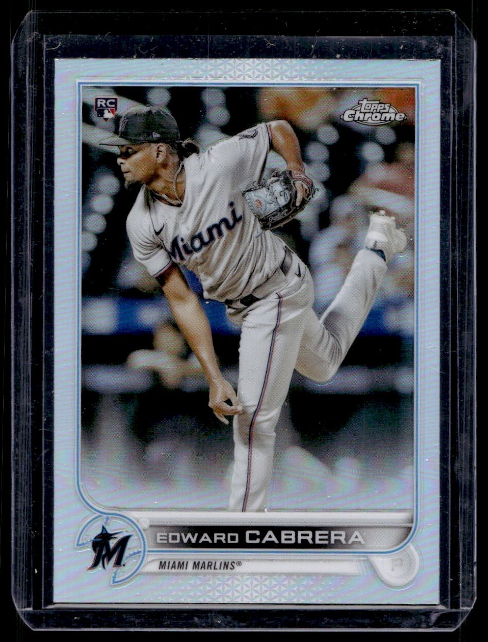 2022 Topps Chrome Refractor Edward Cabrera Rookie G11 Miami Marlins #64 ...