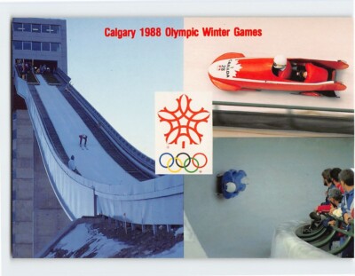 Postcard Ski Jumping, Bobsleigh & Luge Calgary 1988 Winter Olympic Games Canada | eBay