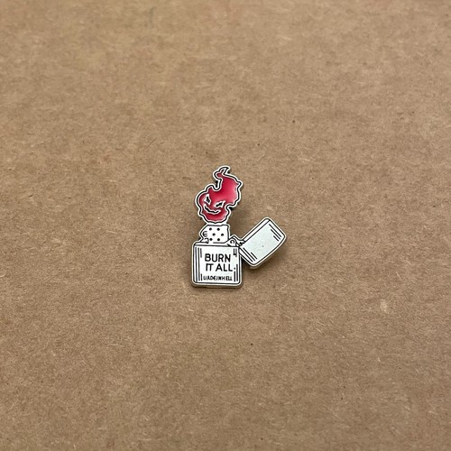 Pin - Burn It All - Retro Lighter Design (enamel pin / lapel pin) | eBay