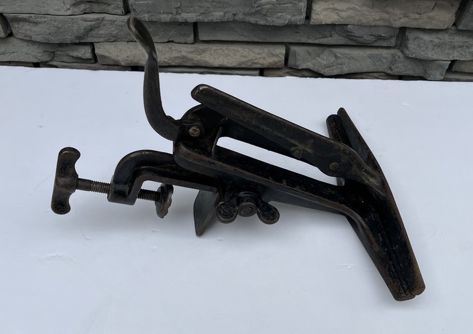 Antiique Hand Saw Vise Clamp Disston 3D? Cast Iron Adjustable | eBay