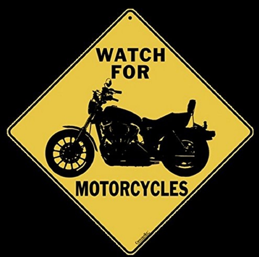 Watch For MOTORCYCLES Sign-Yellow Alert Sign, 16"-Diag. 12"X12"-Sides ...