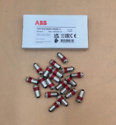 HOUSTON STOCK NEW ABB 1SFA616921R2011 RED LED BULB 12 V LOT OF 20 FREE ...