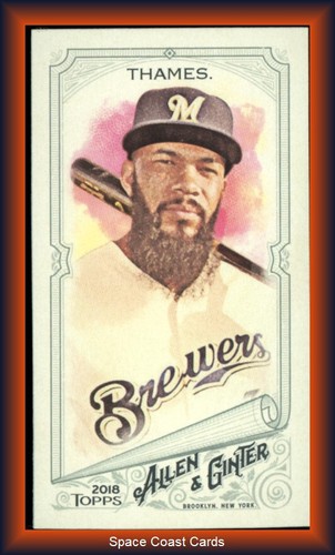 2018 Topps Allen & Ginter Baseball A&G logo back mini #270 Eric Thames ...