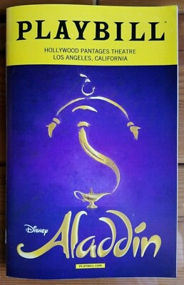 Disney Aladdin National Tour PLAYBILL Los Angeles Hollywood Pantages ...