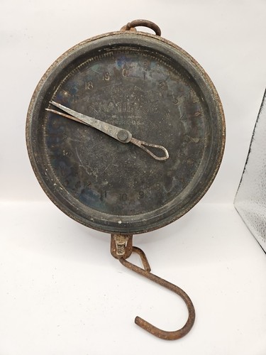 Antique Rustic Chatillon Hanging Cotton Scale 20lbs Capacity NY, USA | eBay