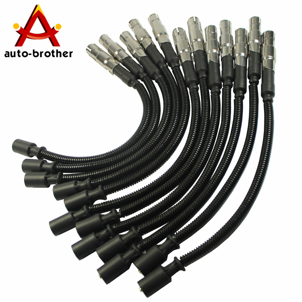 Ignition Spark Coils with Plug wire sets For Mercedes-Benz C CL CLK ML ...