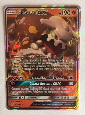 Carte Pokemon Gx Italiano Heatran GX Ultra Rara 25/236 Sintonia Mentale ...