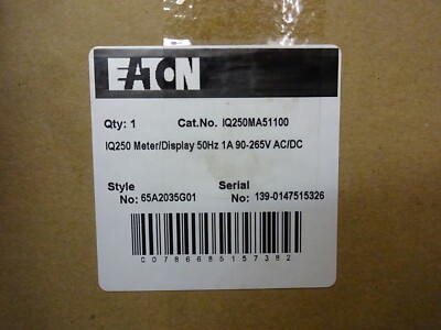 EATON IQ250MA51100 IQ250 METER DISPLAY 65A2035G01 / 1A 90-265V AC/DC ...