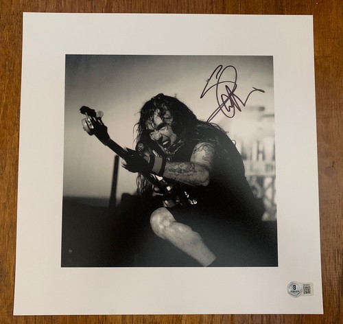 Steve Harris Iron Maiden Signed Autographed 12x12 Photo Beckett ...