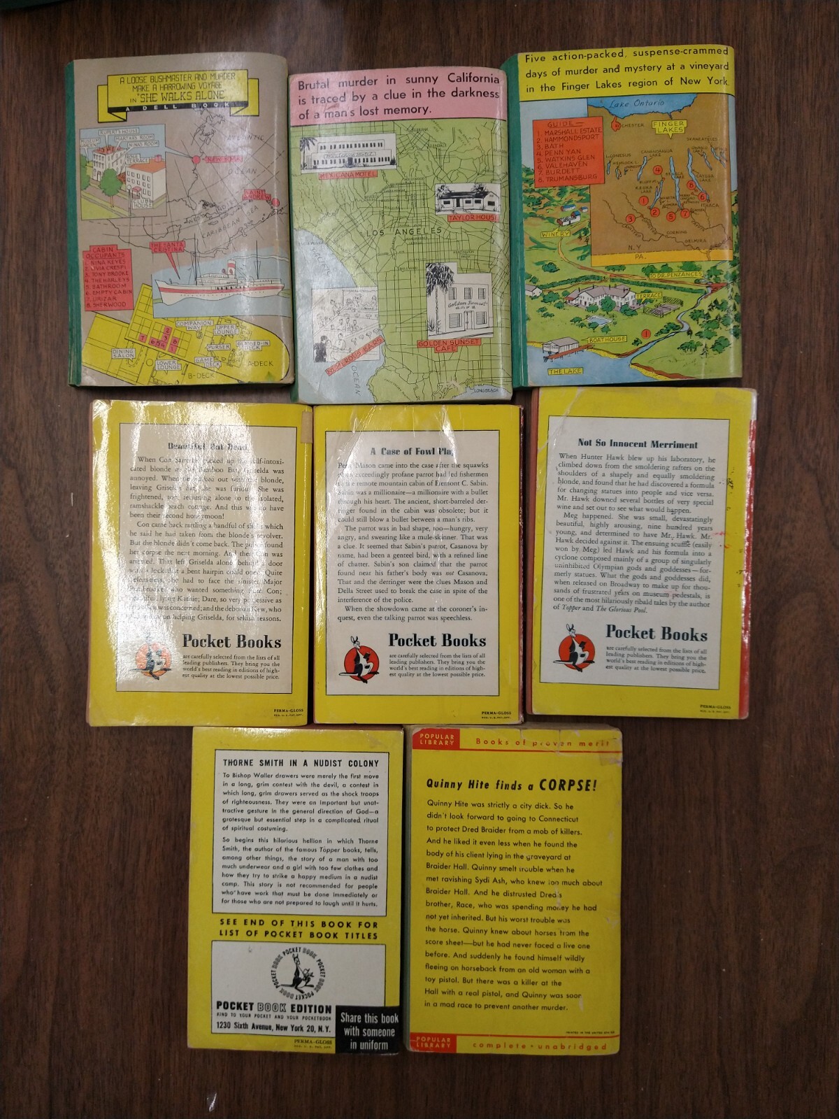 Vintage Paperbacks 8 Mystery titles Dell Pocket readers' copies pics ...
