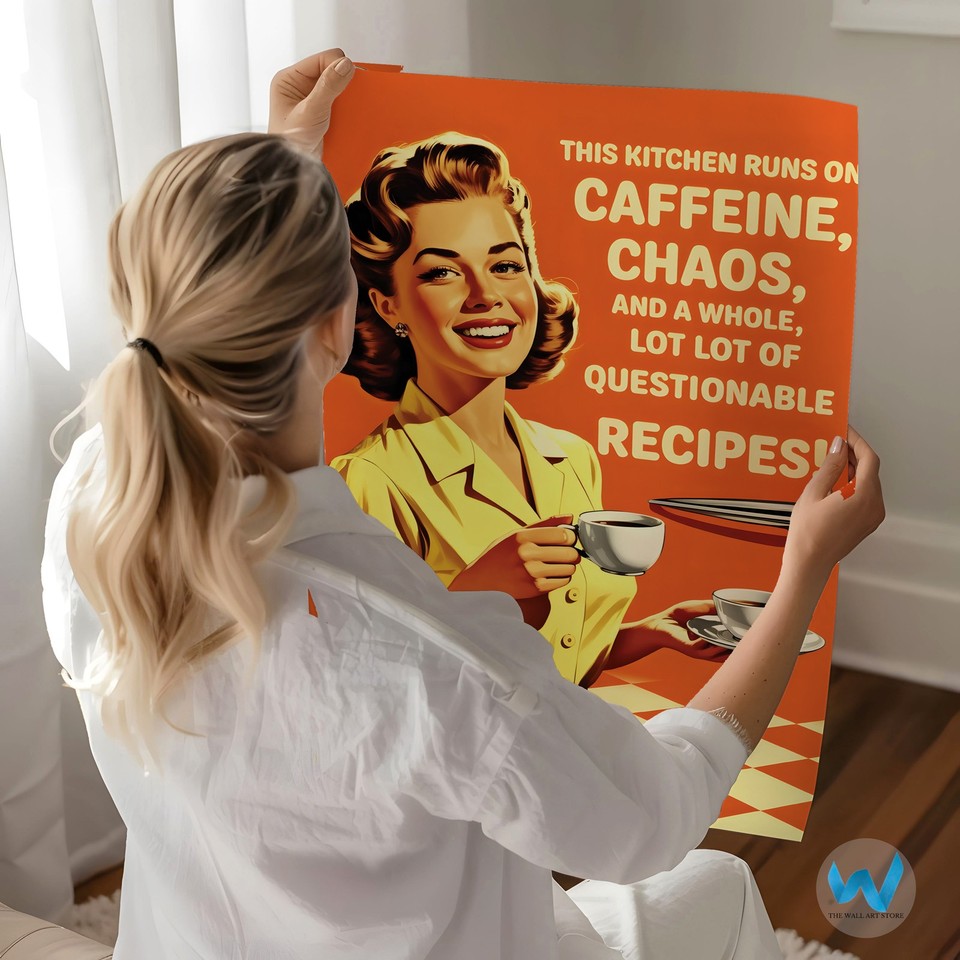 Retro Kitchen Humor Wall Art Poster - Vintage Style Decor Home Decor | eBay