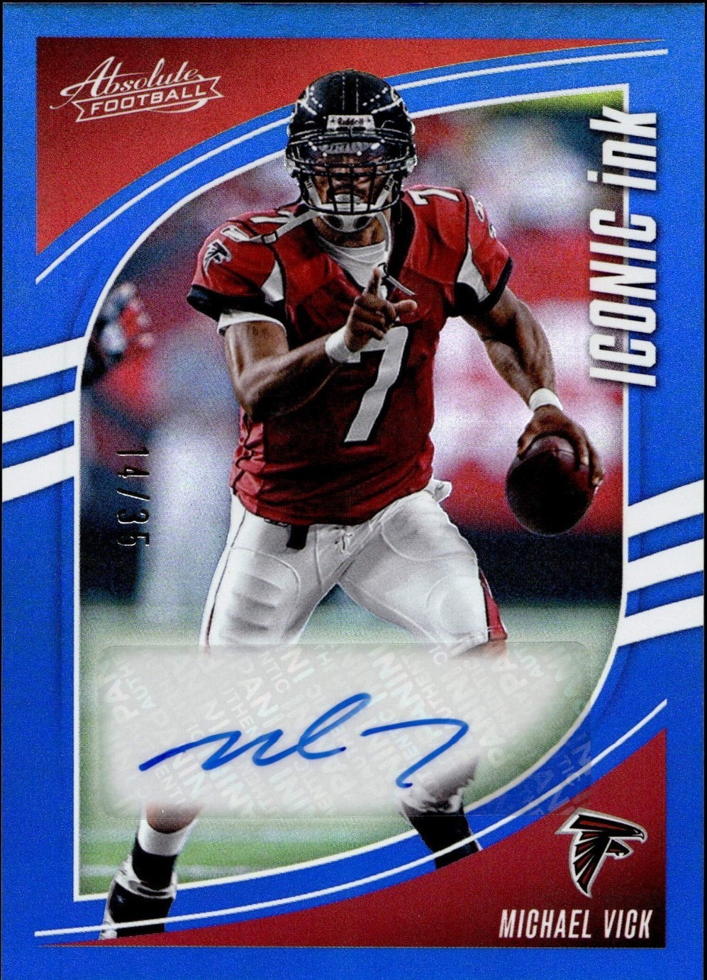 2025 Panini Absolute - Iconic Ink Michael Vick #II-MVK Blue /35 (AU ...