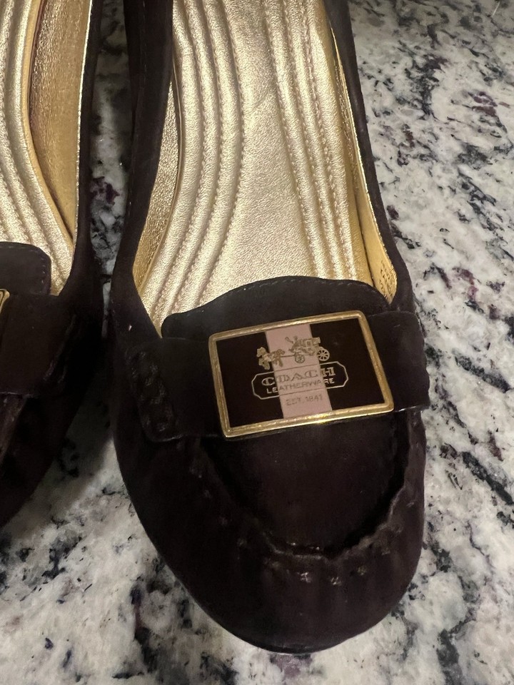 EUC Coach Kandace Suede Black High Heel Pumps Women’s 9.5B | eBay UK