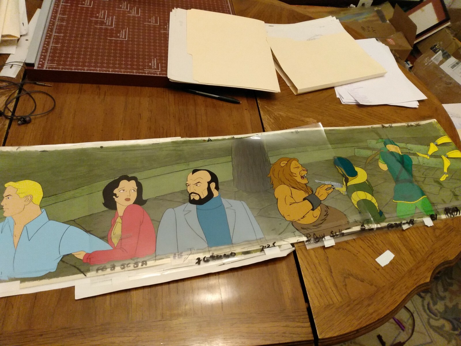 VINTAGE FLASH GORDON ANIMATION CEL cartoon BACKGROUND production art 80 ...