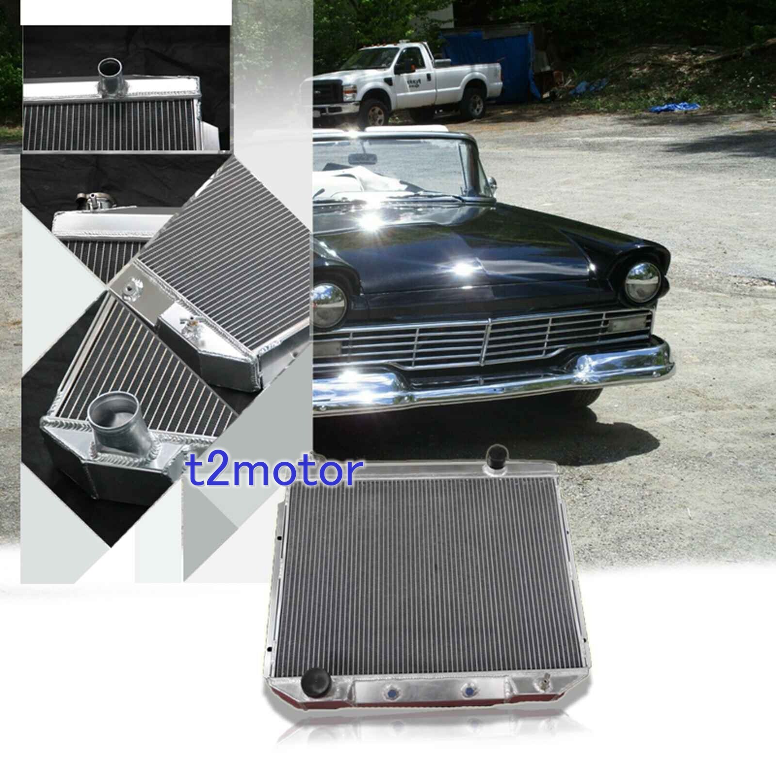 Aluminum 3 Row Radiator For 1957-59 Ford Fairlane Ranchero/Mercury ...