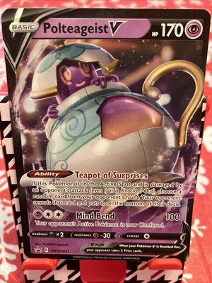 Pokémon TCG Polteageist V SWSH Black Star Promo SWSH021 Holo Promo | eBay