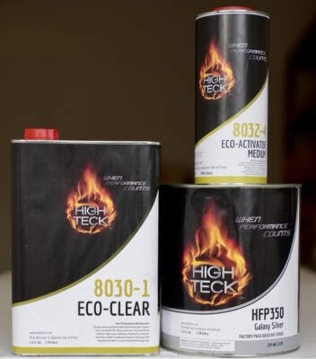 High Teck 8030 Galaxy Silver Basecoat Paint & Clearcoat Gallon Kit! GM ...