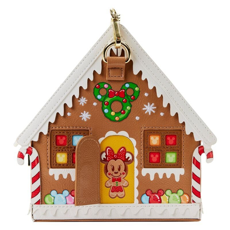 Disney Minnie Mouse Gingerbread House Crossbody Purse Bag & Pin ...