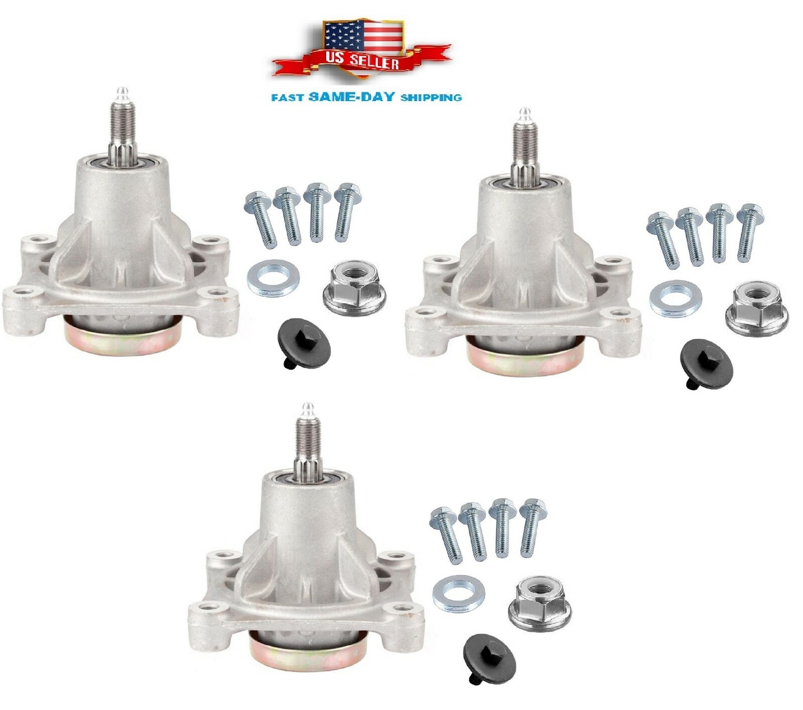 3 Complete Spindle 48" For Husqvarna YTH2148 YTH2248 YTH2448 YTH2548 48 ...