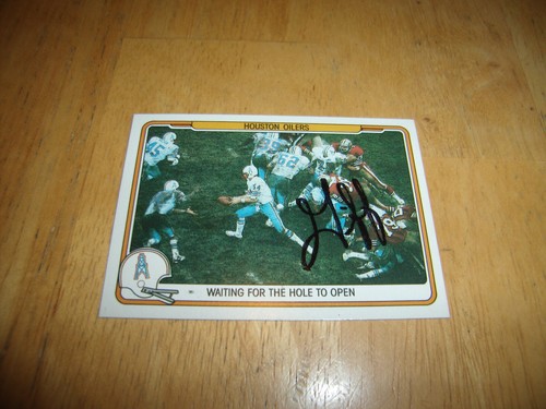 GIFFORD NIELSEN AUTOGRAPHED FOOTBALL CARD 1982 FLEER #21 HOUSTON OILERS ...