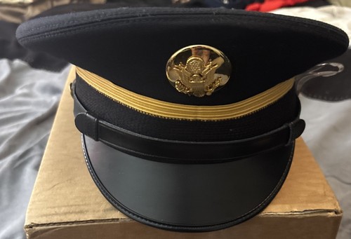 ASU ARMY SERVICE UNIFORM DRESS CAP HAT ENLISTED NCO SIZE 7 1/4 KINGFORM ...