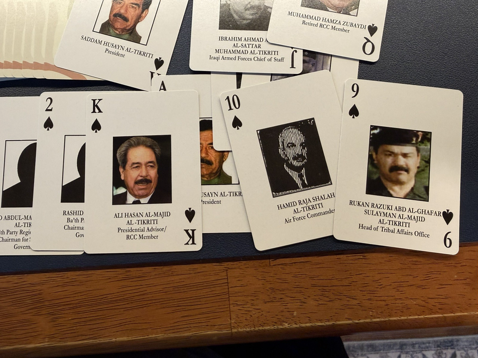 IRAQ WAR MOST WANTED 52 PLAYING CARDS - SADDAM HUSSEIN AL TIKRITTI | eBay