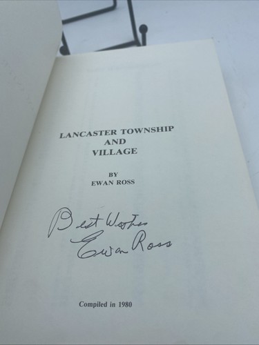 Lancaster Township And Village Canada History Of Book by Ewan Ross ...