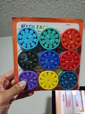 9PCS Math Fidget Spinners, Multiplication Division Learning Tool ...