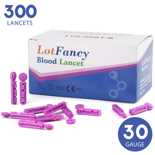 300 MEDICAL Twist Top BLOOD LANCETS STAINLESS STEEL FINGER STICK ...