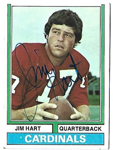 1974 TOPPS JIM HART ST. LOUIS CARDINALS ON CARD AUTO SIGNED CARD #395 ...
