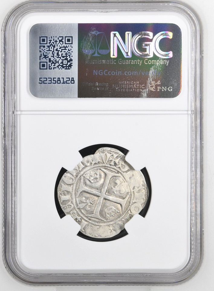 Charles VI France Silver Blanc Guenar 1380-1422 NGC VF35 Saint Joan of ...