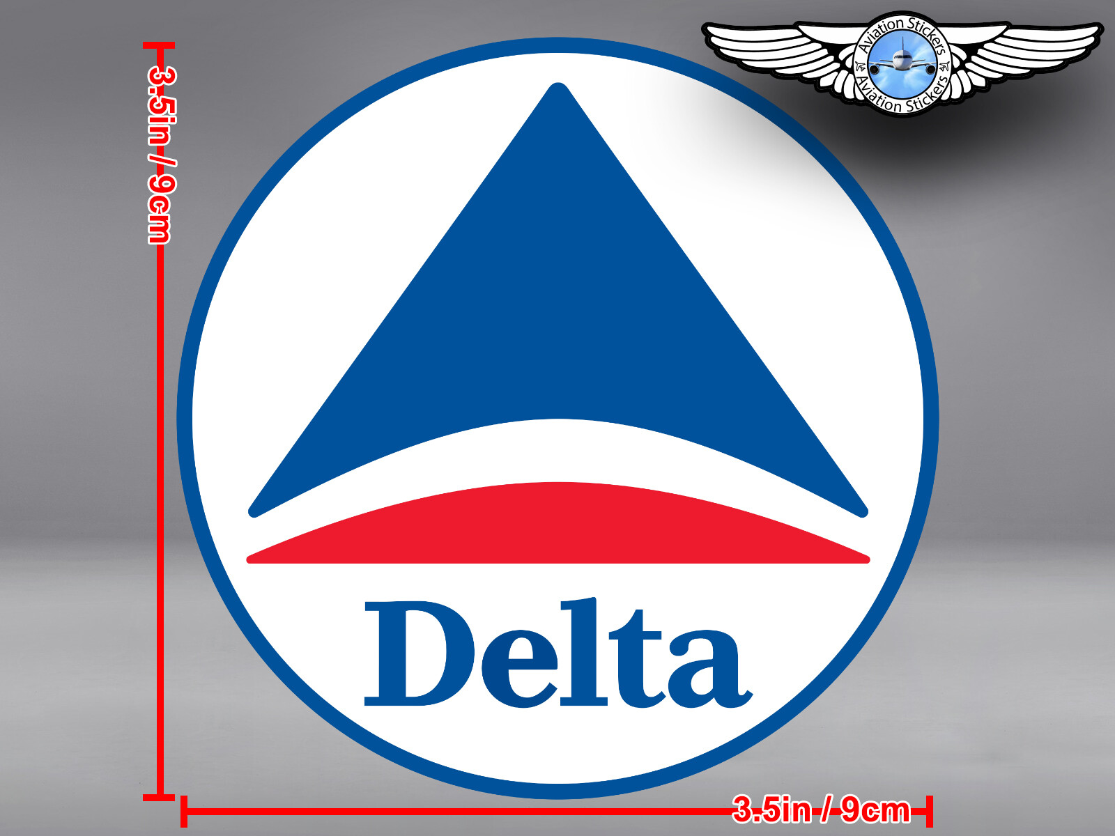 DELTA AIR LINES AIRLINES OLD ROUND LOGO DECAL / STICKER | eBay