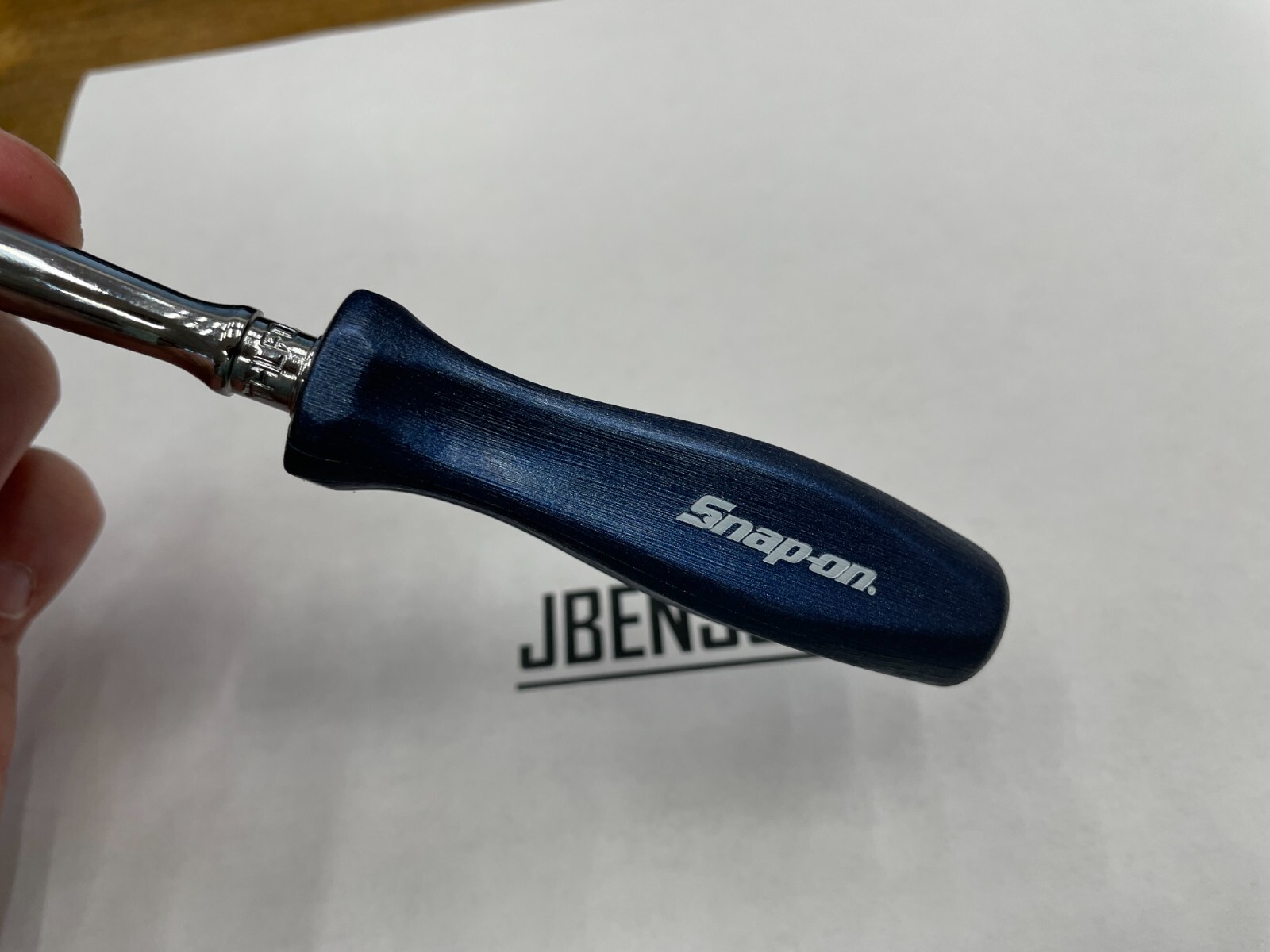 Snap-on Tools NEW POWER BLUE 1/4" Drive Hard Grip Long Flex Ratchet ...
