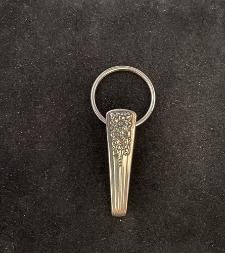 Silver Plated Three Flowers With Leaves Silverware Key Chain | eBay