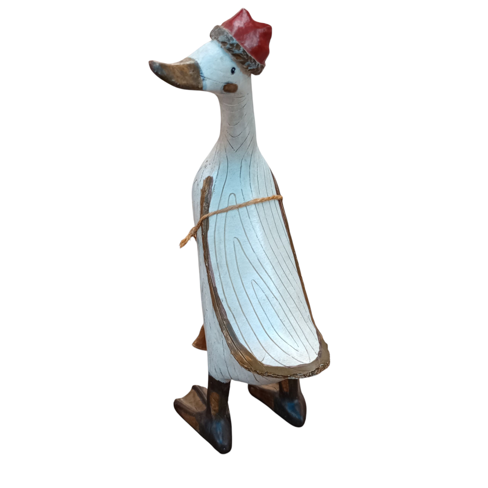 Tii Collections Folk Art Holiday Art Resin Christmas Duck Figurine - 11 ...