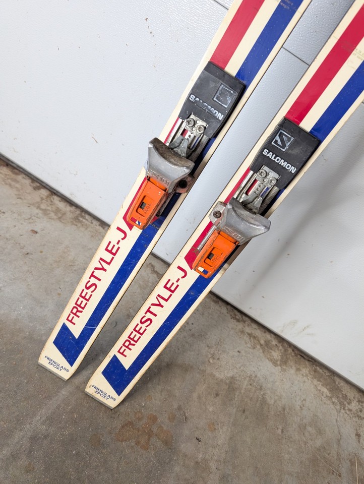 Vintage Rossignol Freestyle J Skis w/ Salomon Bindings Juniors 150 cm ...