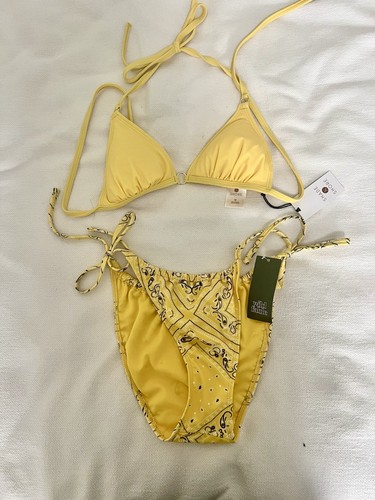 Womens/juniors Yellow String Bikini Bathing Suit Size Medium New With ...